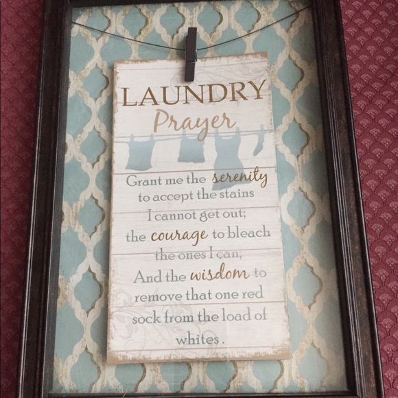 Wall Decor | Wall Art Laundry Prayer Grant Me The Serenity To | Poshmark